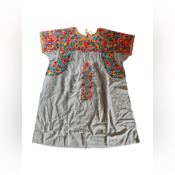 Sister Mary | Dresses | Sister Mary Marylou Stripe Embroidered Floral ...